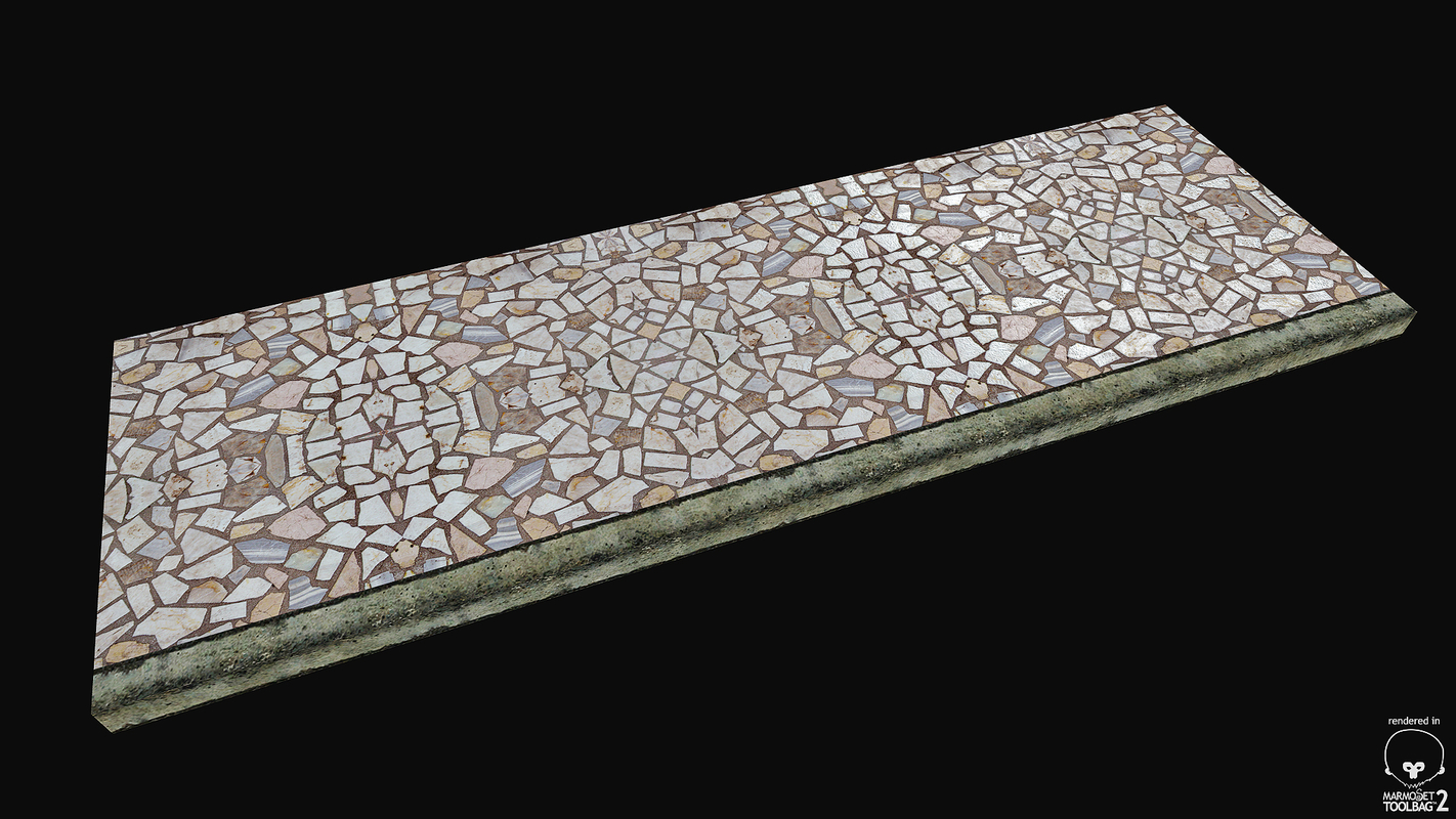 modular pavement 3d model