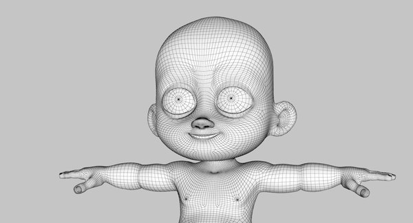 cartoon boy baby tom 3d model