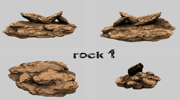 rock 3d obj