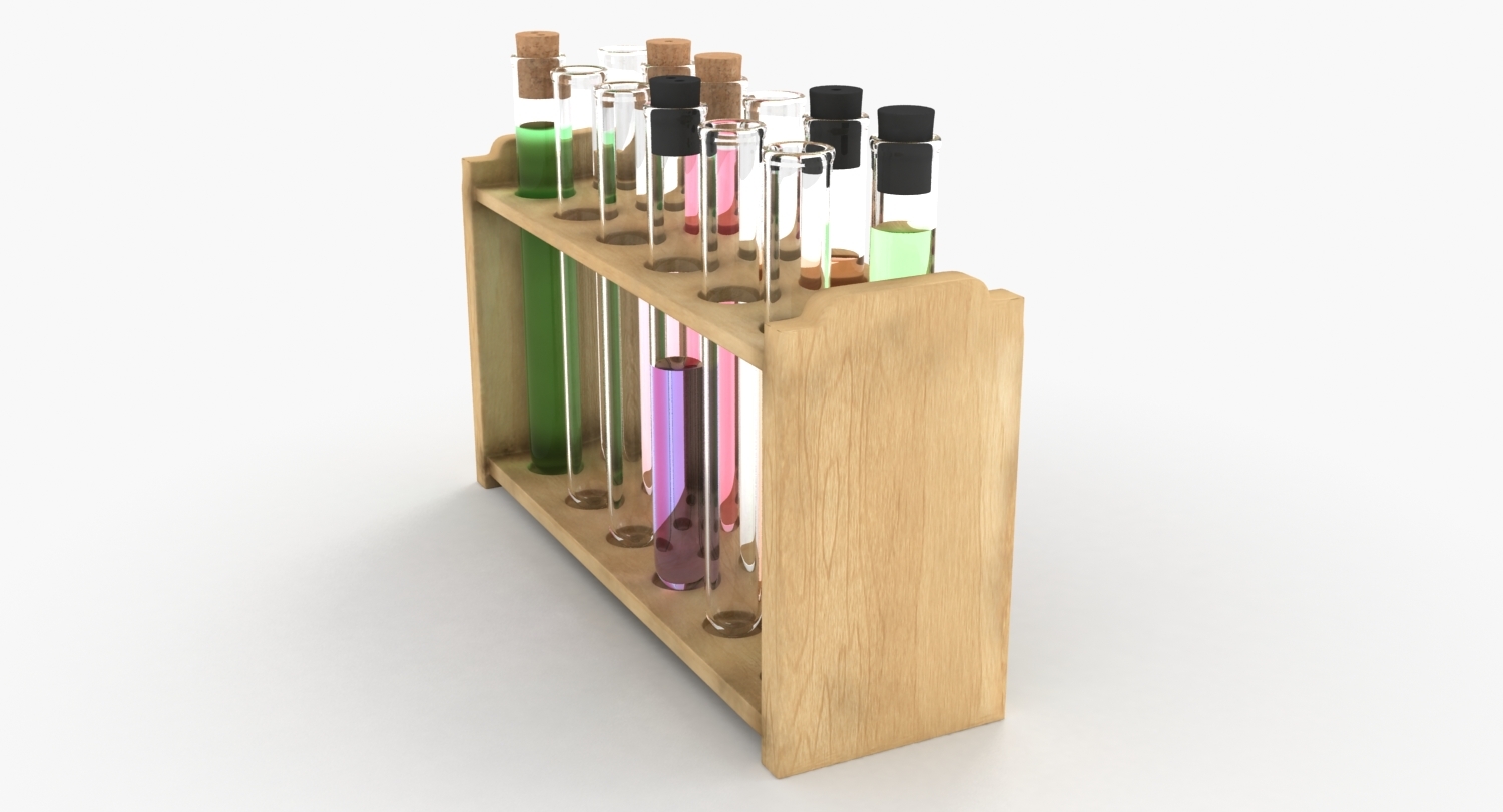 3d test tube rack model