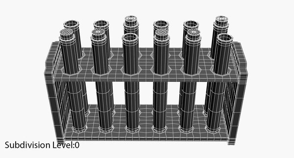 3d test tube rack model