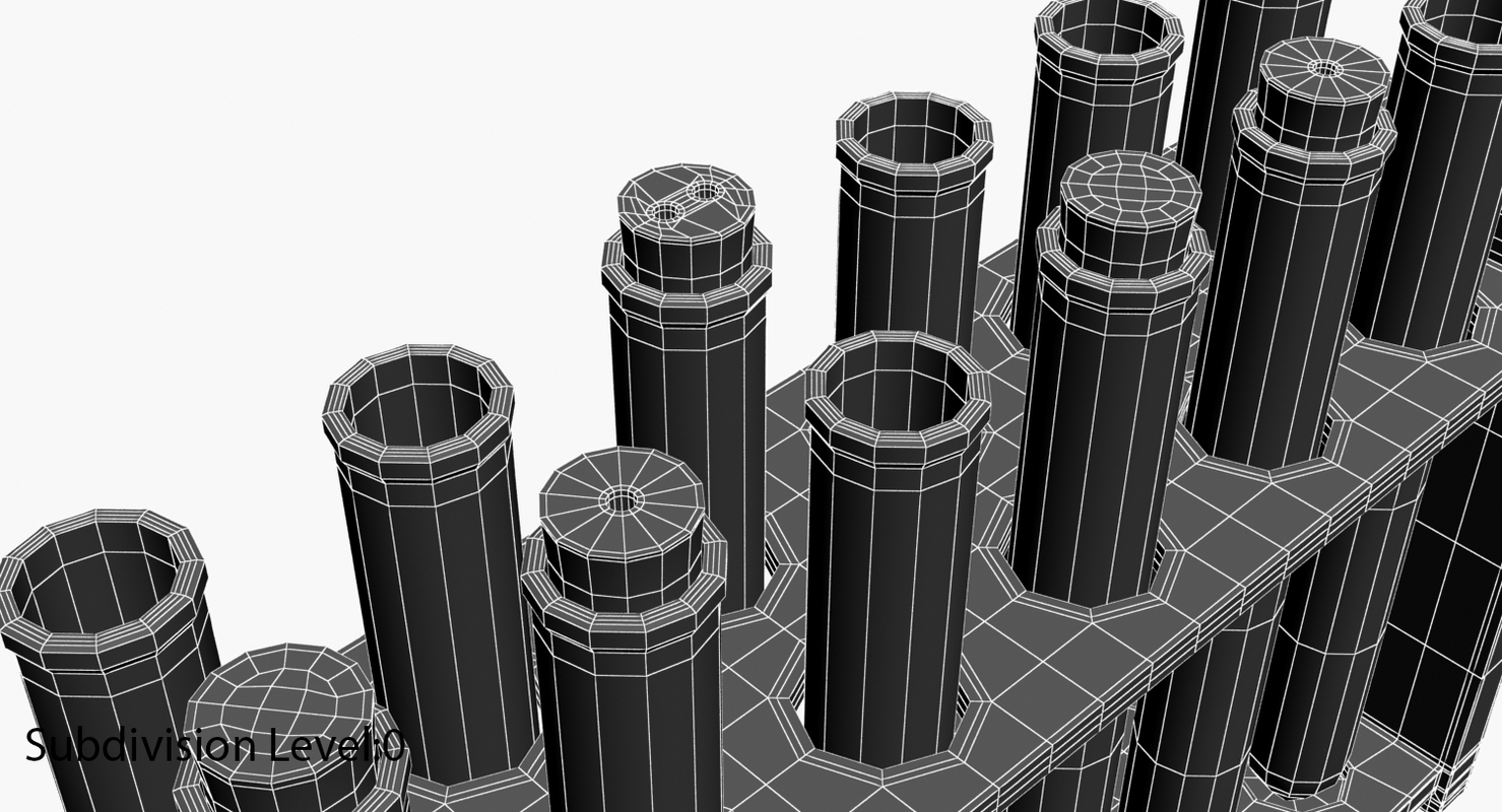 3d test tube rack model