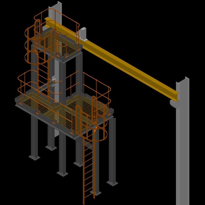 3d crane platform model