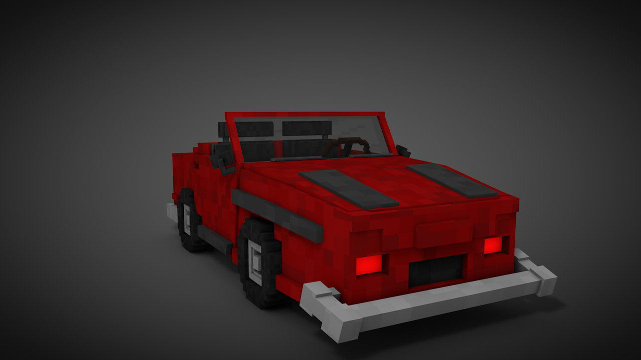 c4d minecraft car