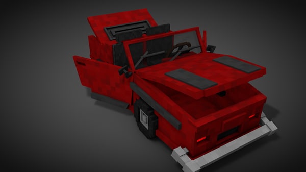 c4d minecraft car