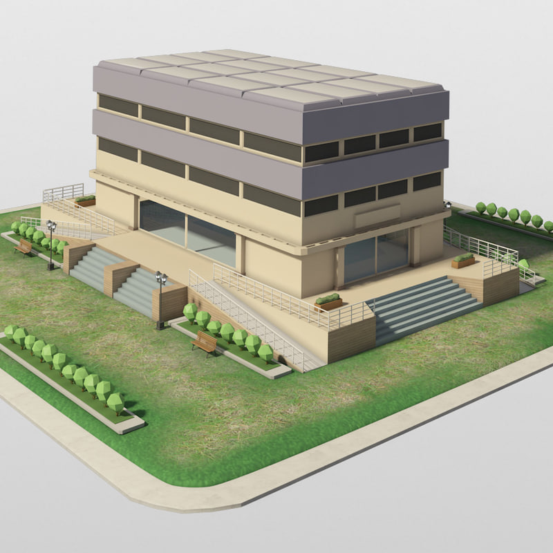 campus academy 3d model