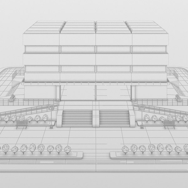campus academy 3d model