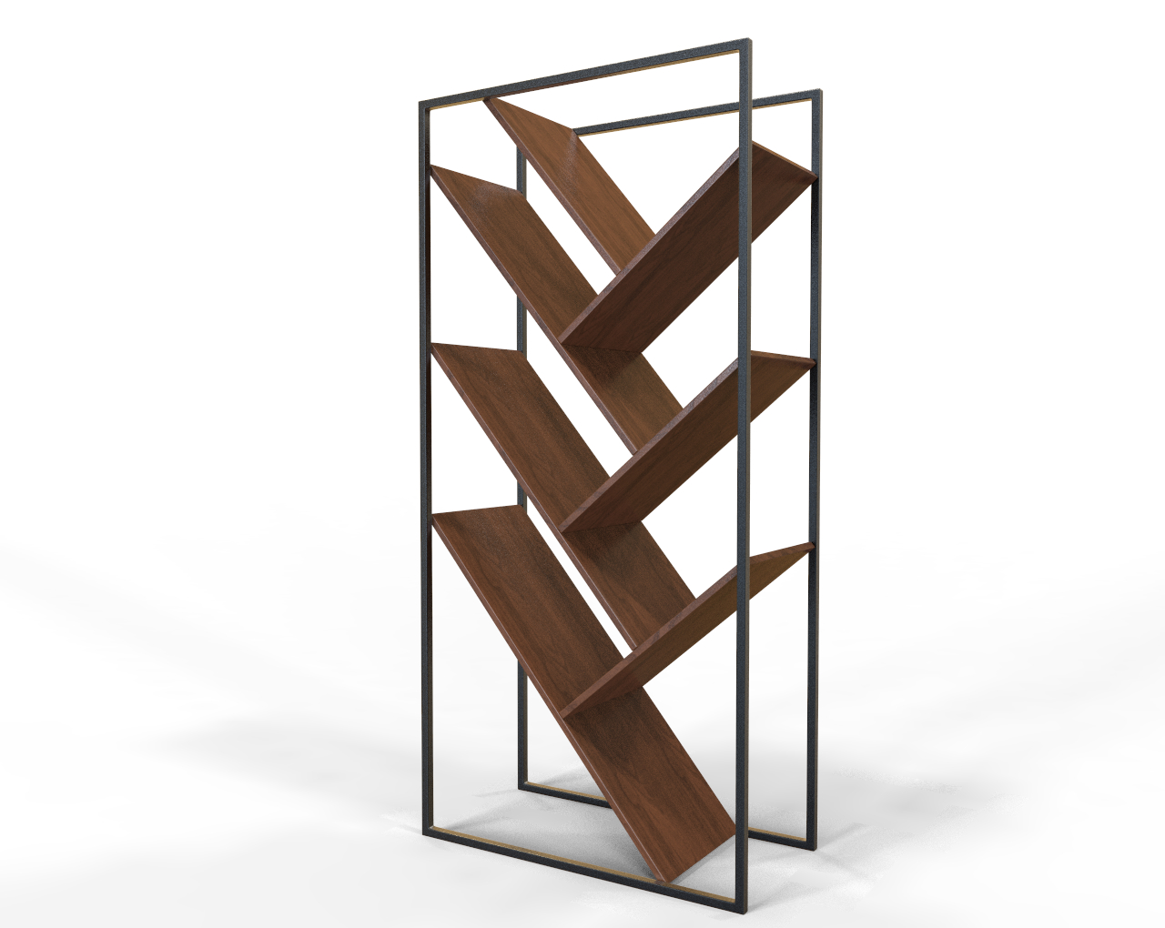 slanted bookshelf obj