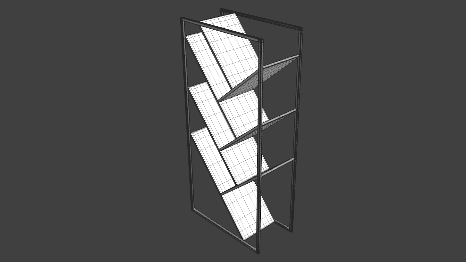 slanted bookshelf obj
