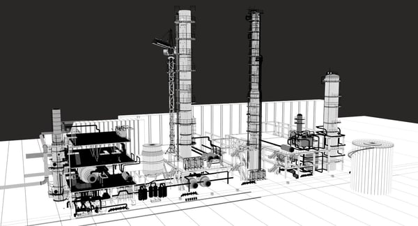 3d refinery arnold model