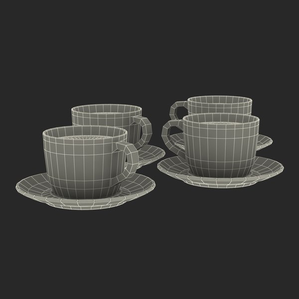 coffee cups 3d model