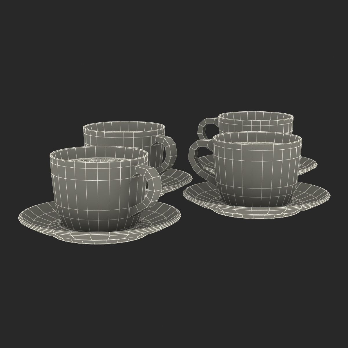 coffee cups 3d model