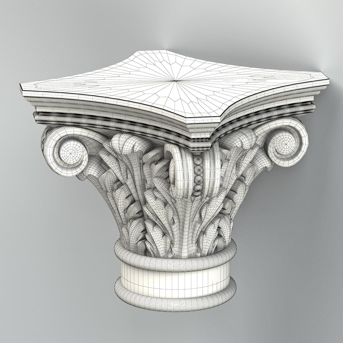 carved column capital x