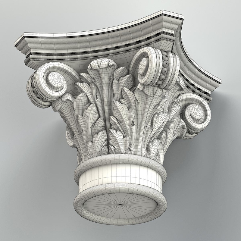 carved column capital x