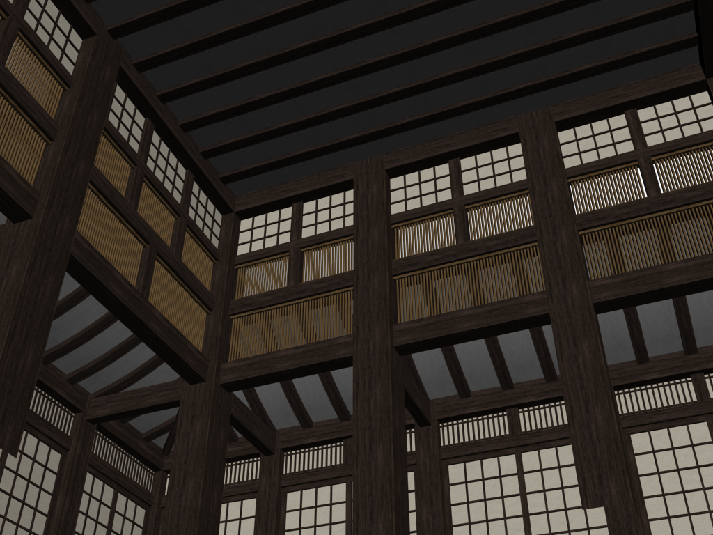 3d martial arts dojo model