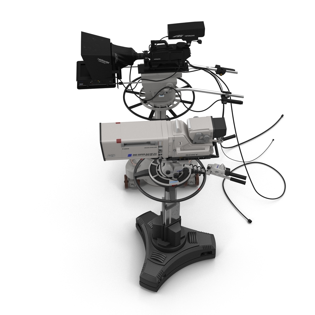 3d model tv studio cameras