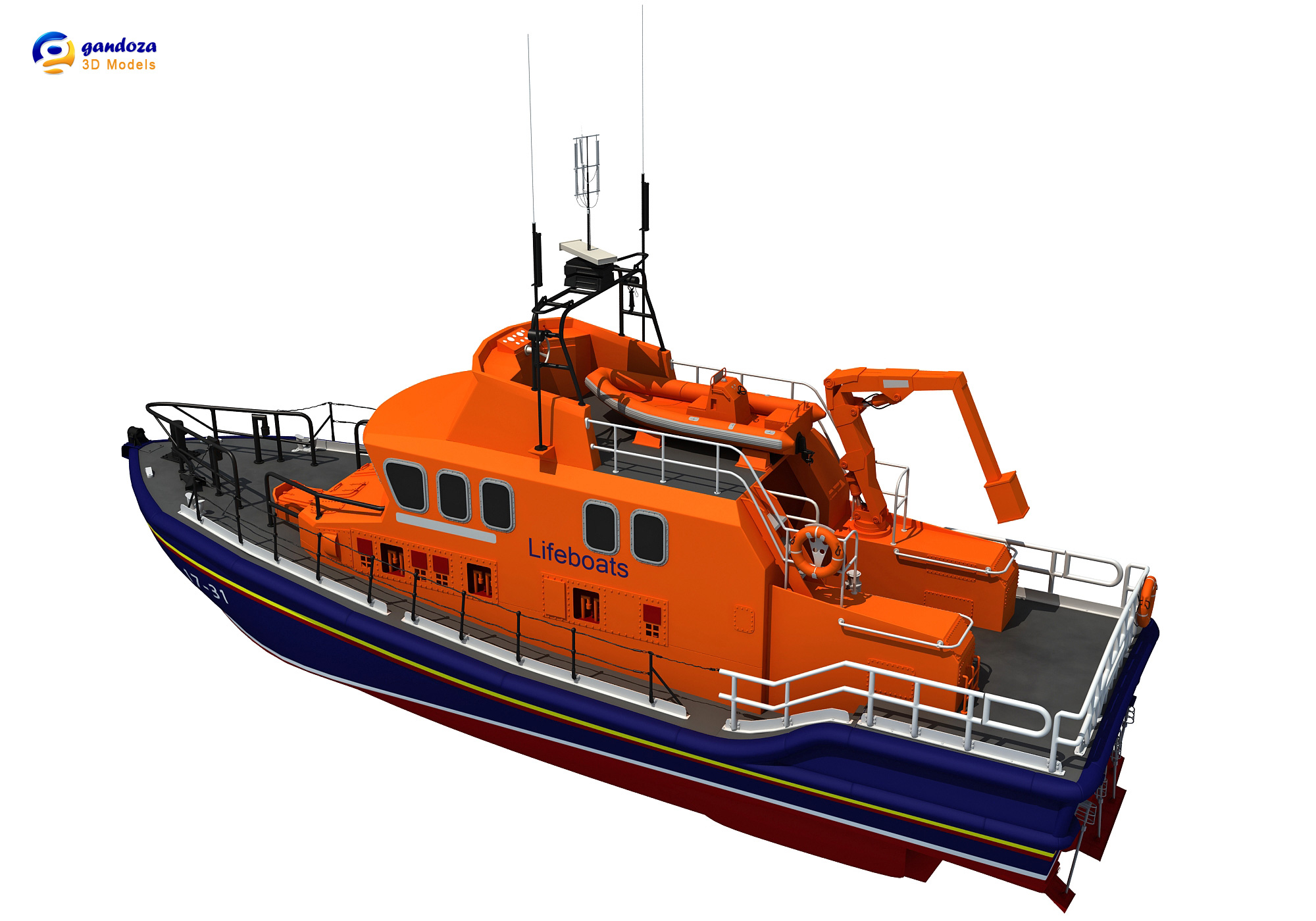 Barco salva-vidas da classe de Severn Modelo 3D - TurboSquid 736283