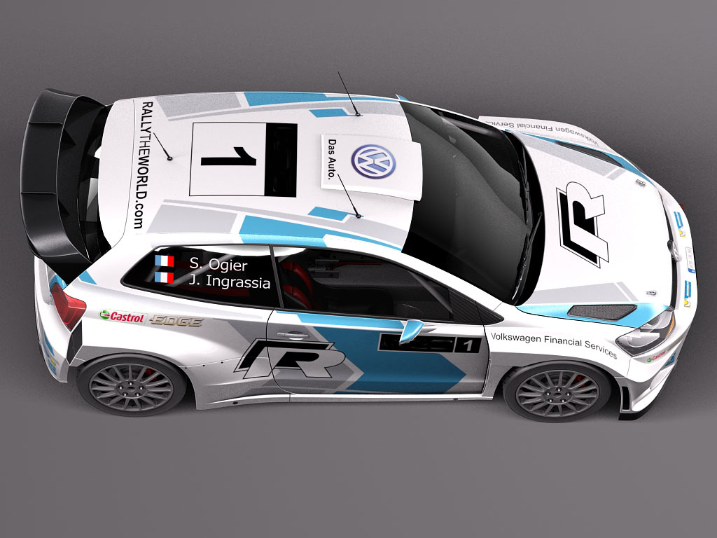 volkswagen polo rally car 3d 3ds