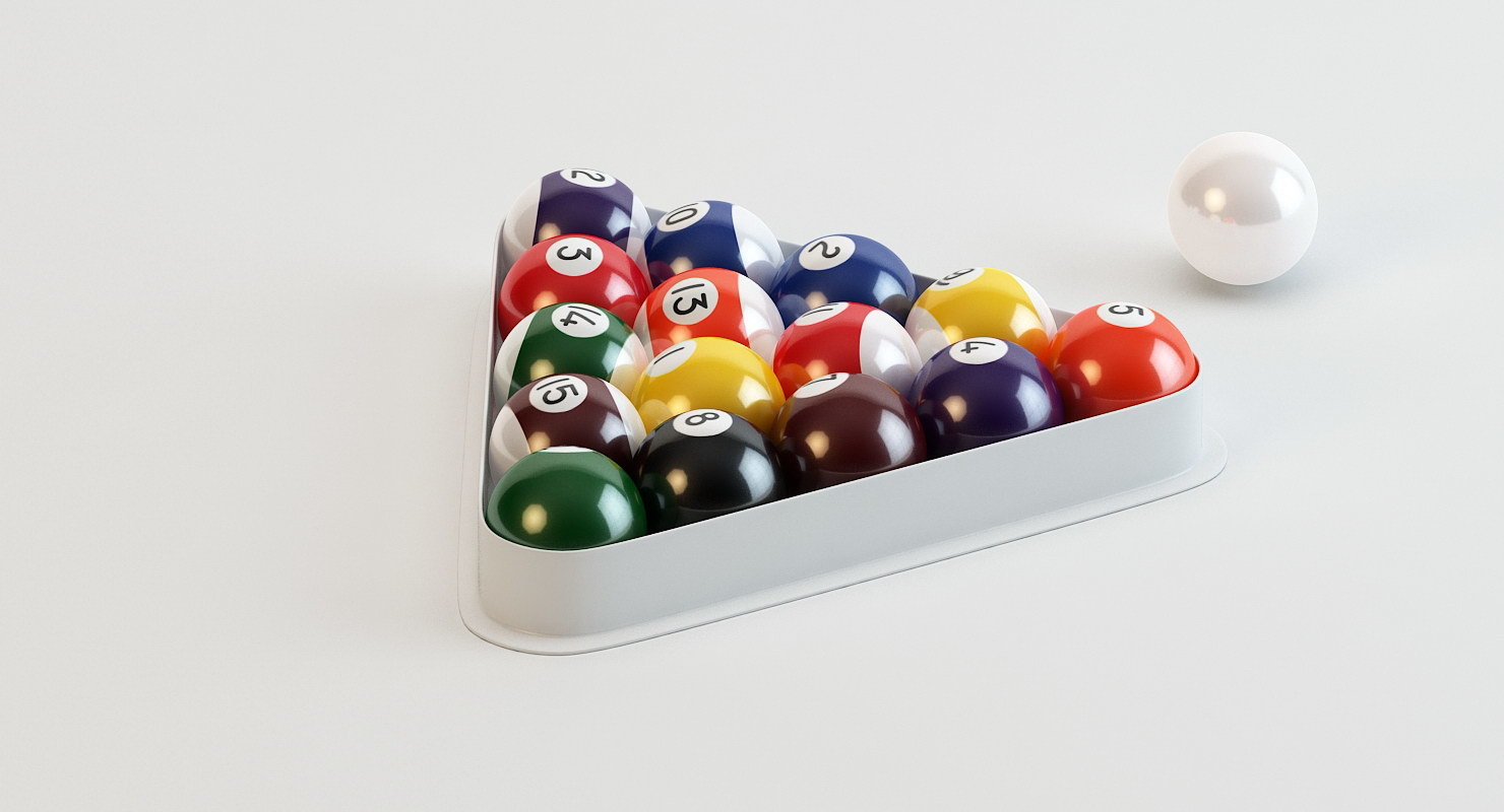 3d pool balls model