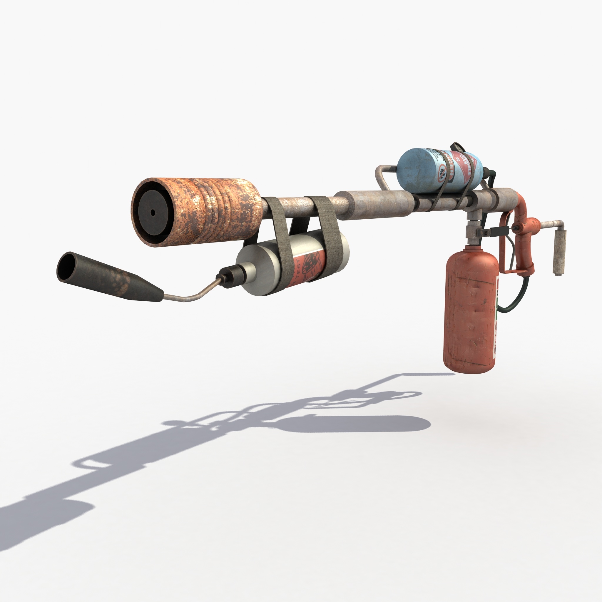 3d flamethrower modeled games model