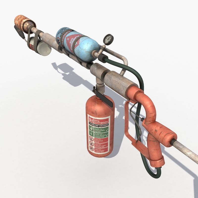 3d flamethrower modeled games model