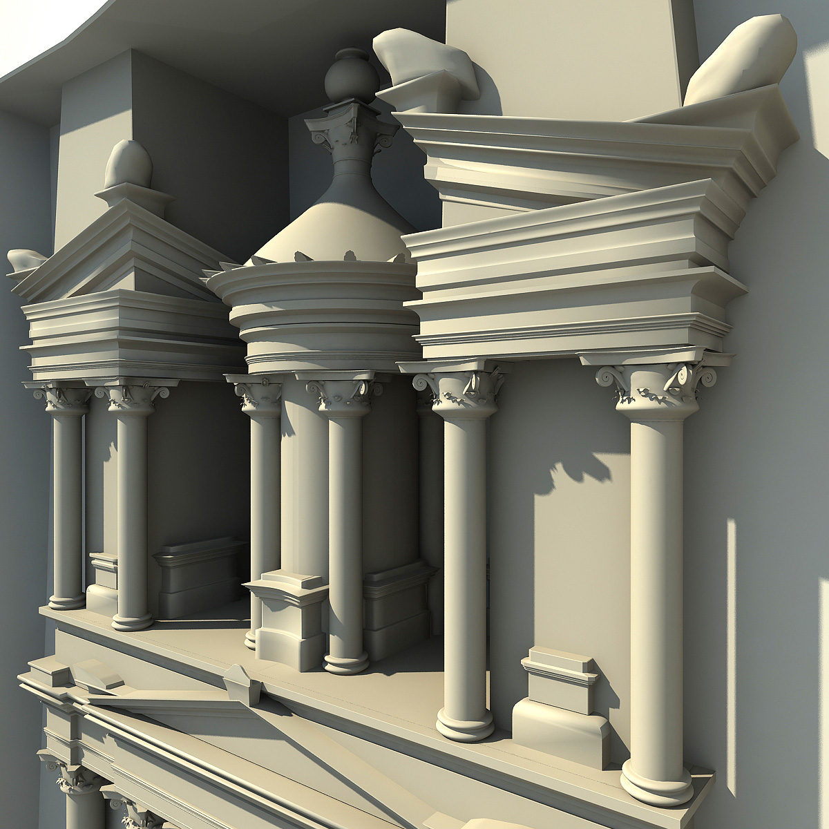 petra city stone 3d model
