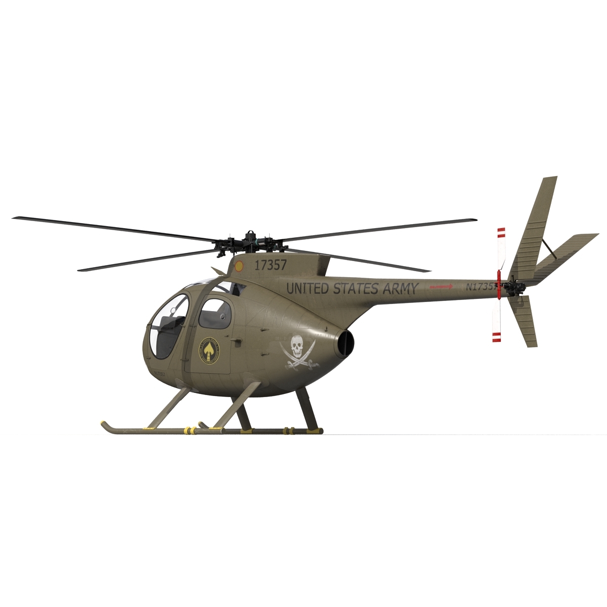 light helicopter hughes oh 3d 3ds