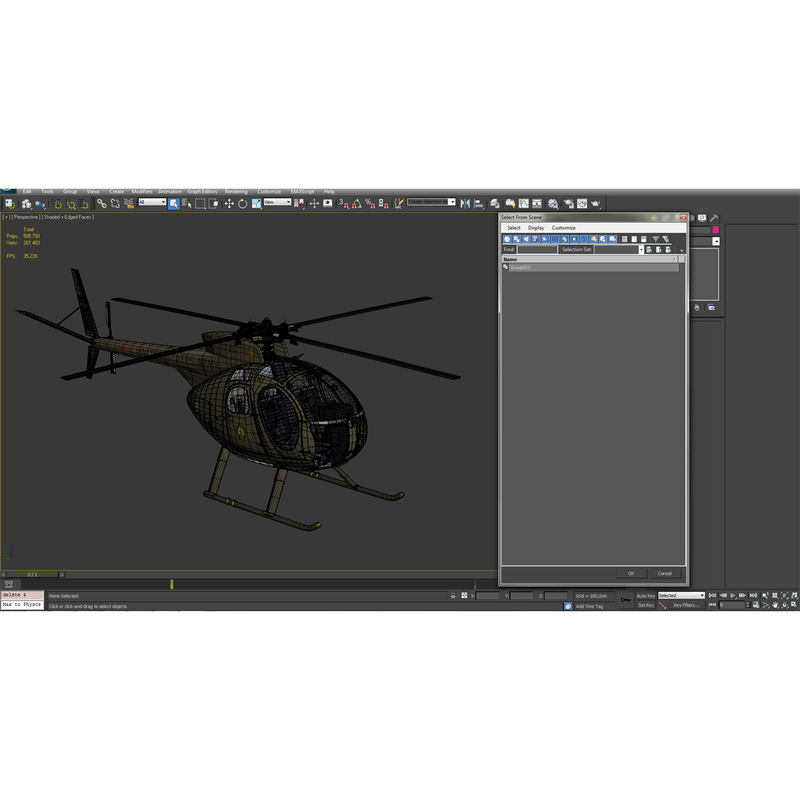 light helicopter hughes oh 3d 3ds