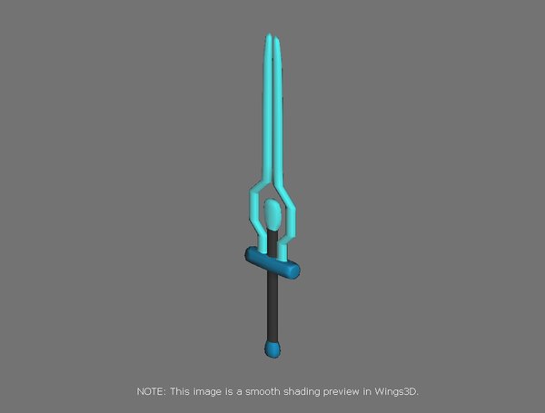 3d futuristic sword plasma model