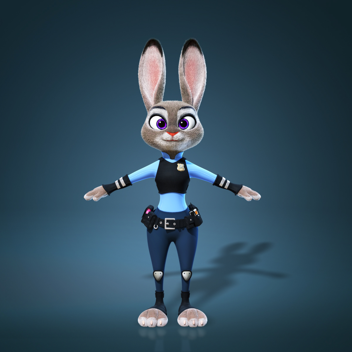 3d fur judy model