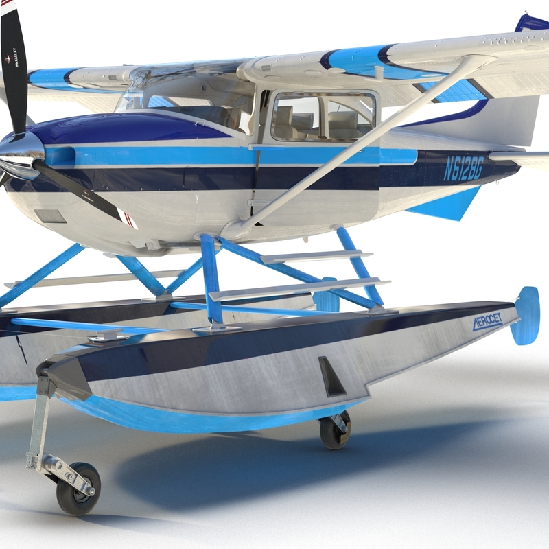 3d model cessna 182 skylane floats