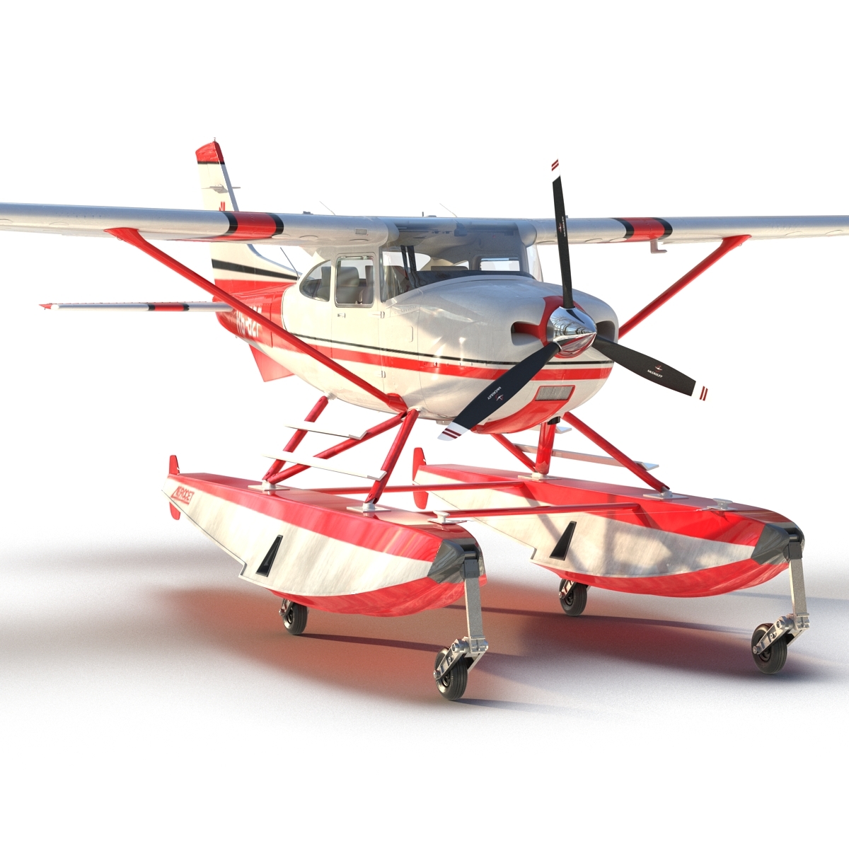 3d model cessna 182 skylane floats
