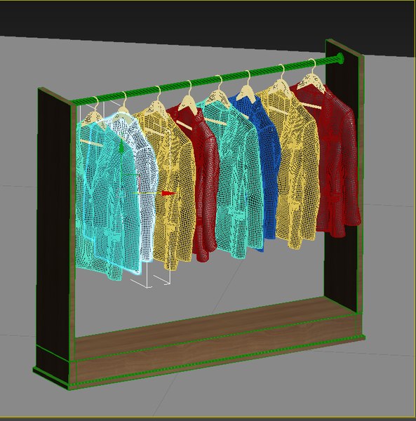3d model jackets hanger