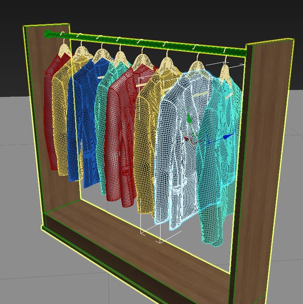 3d model jackets hanger