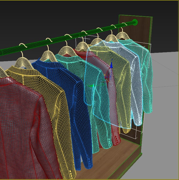 3d model jackets hanger