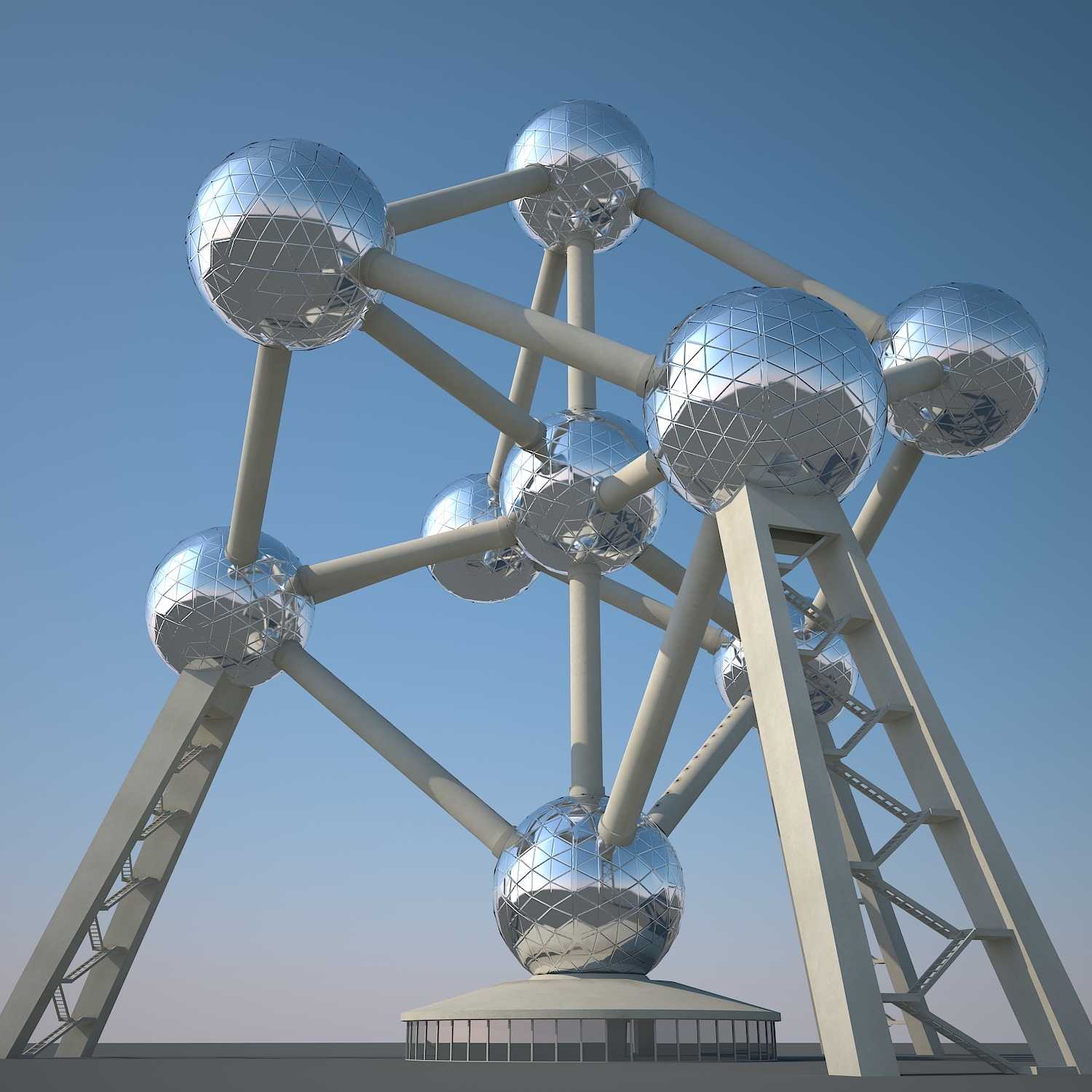 3d model of atomium atom