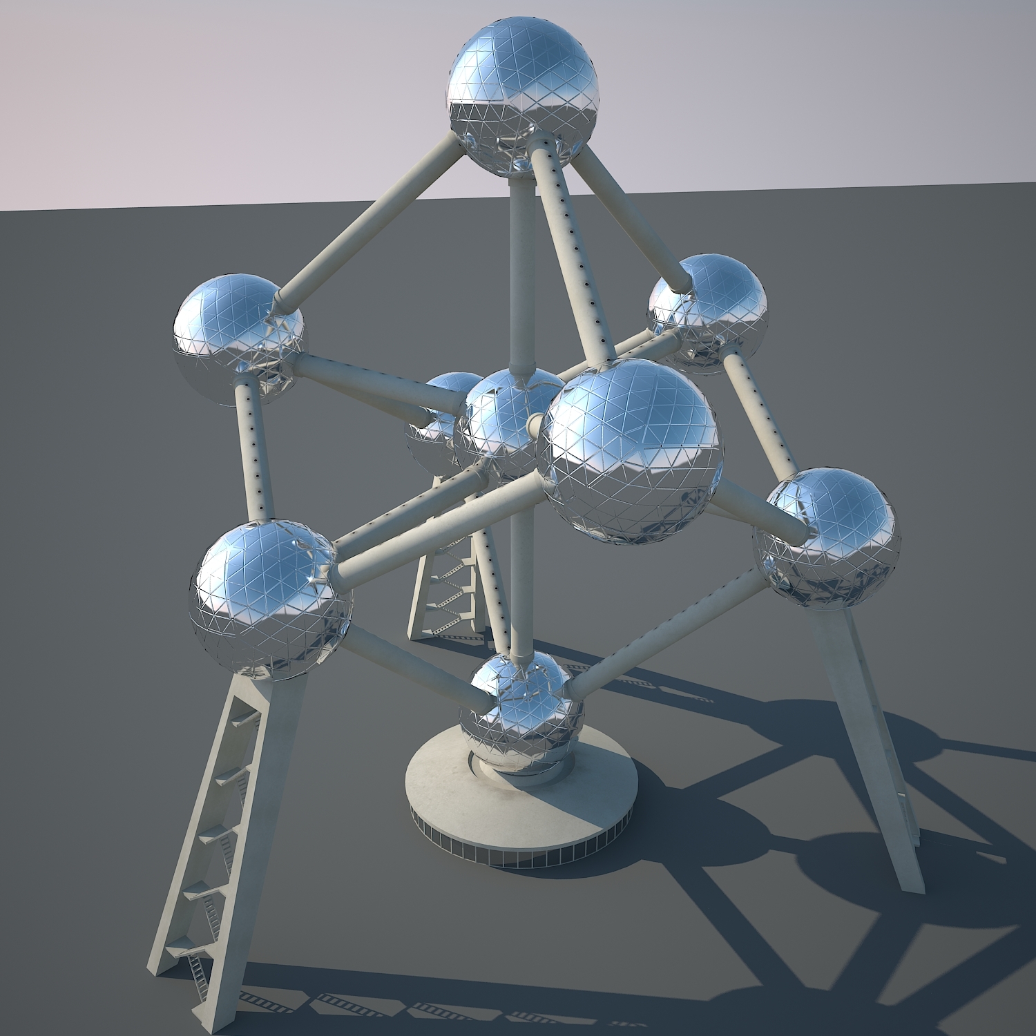 3d model of atomium atom