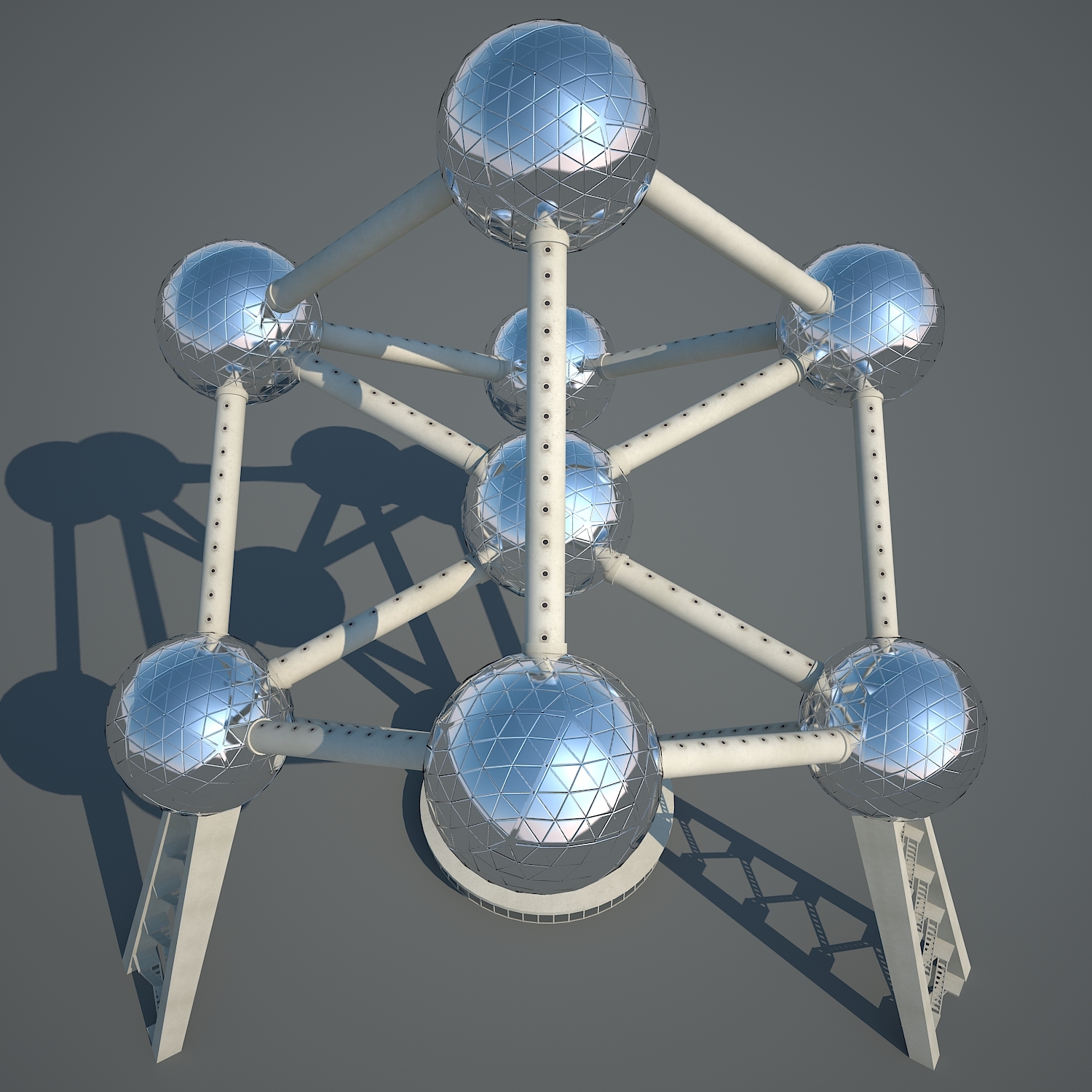 3d model of atomium atom