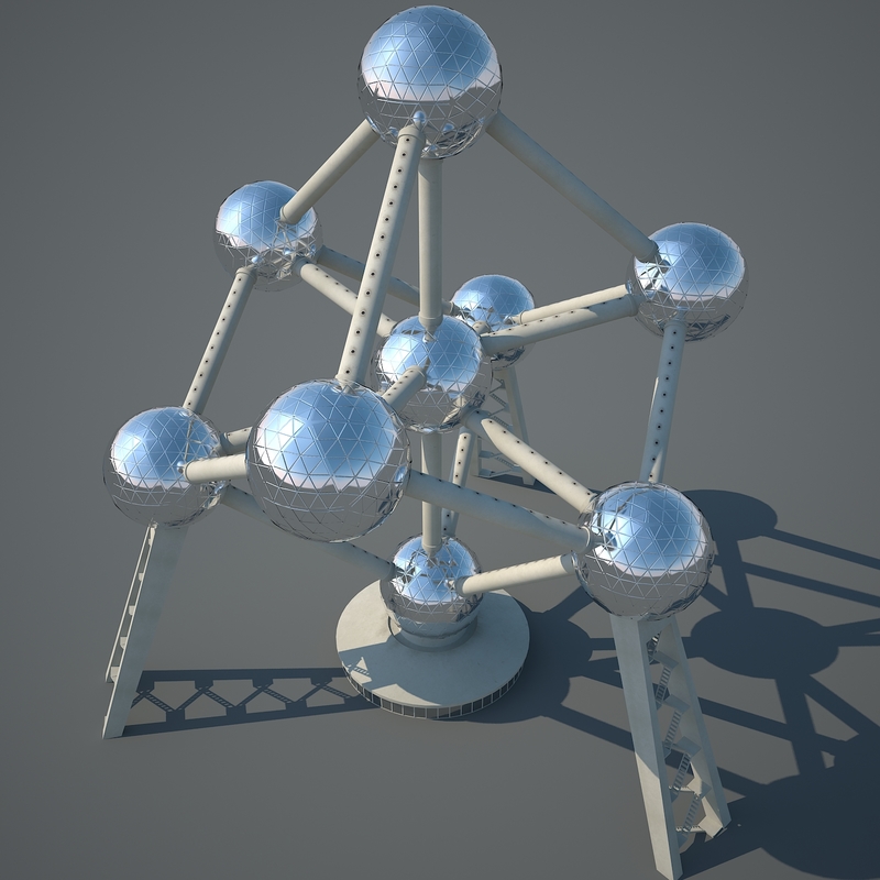 3d model of atomium atom