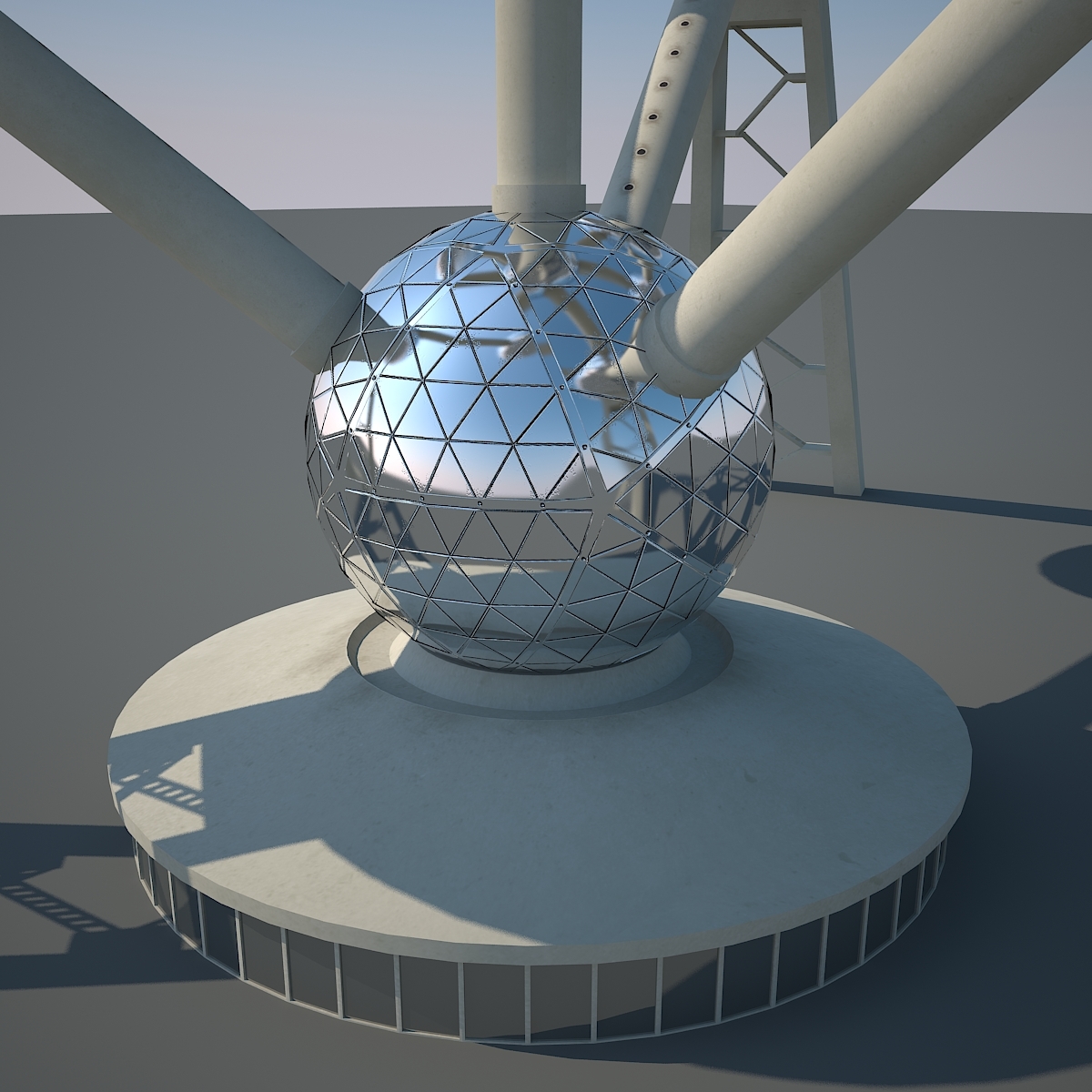 3d model of atomium atom