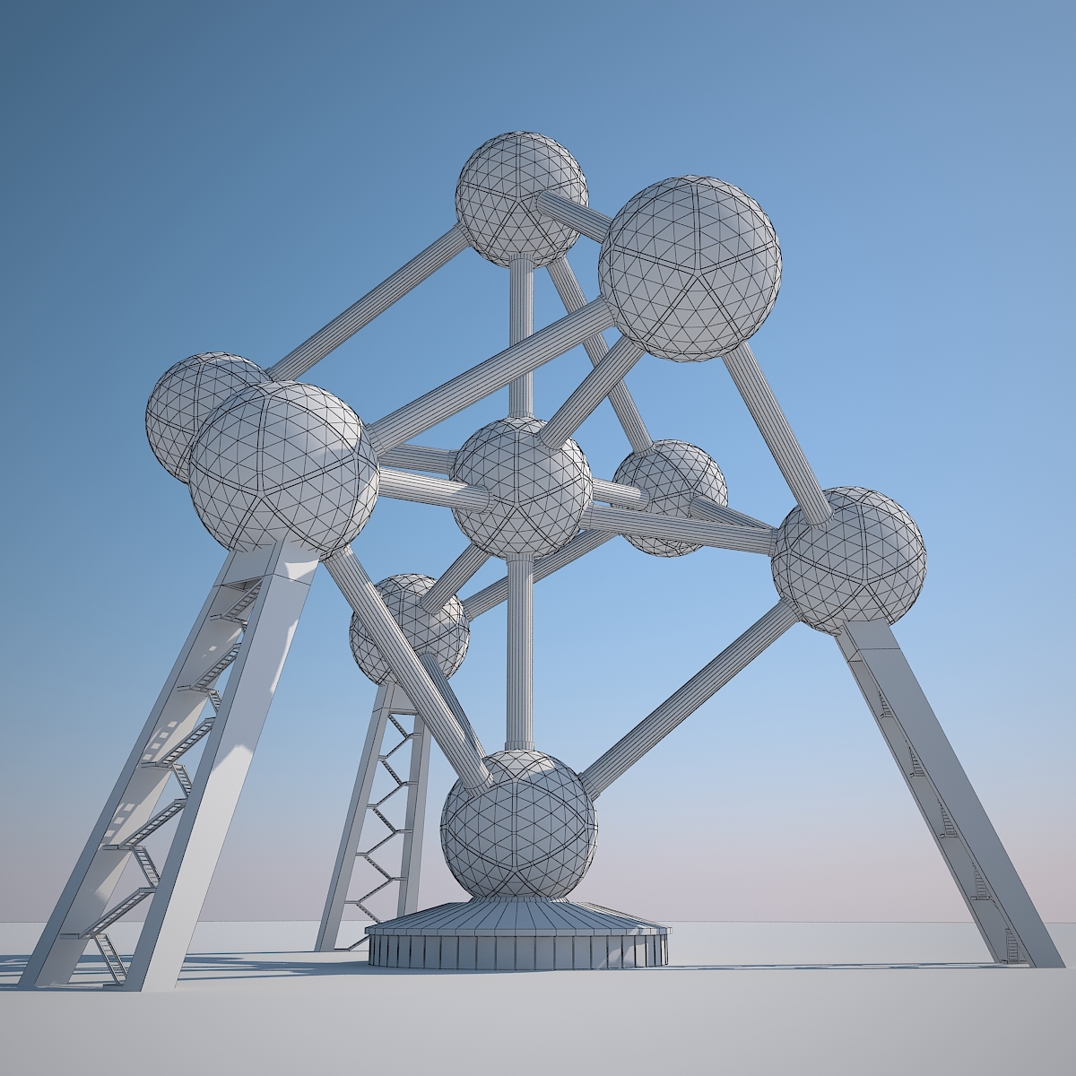 3d model of atomium atom