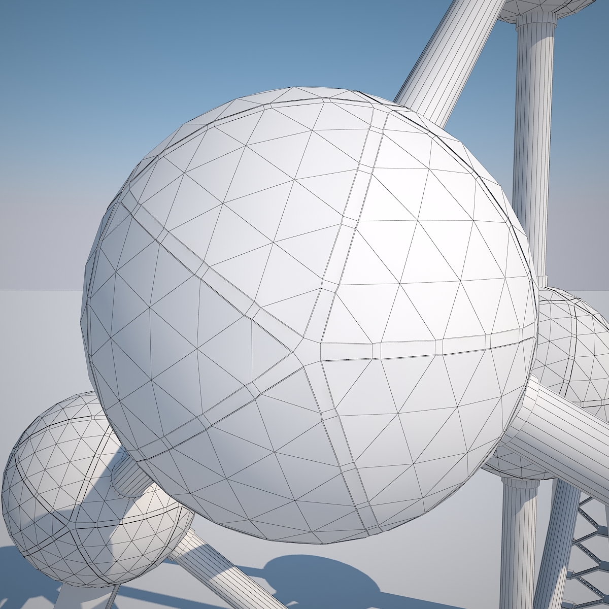 3d model of atomium atom