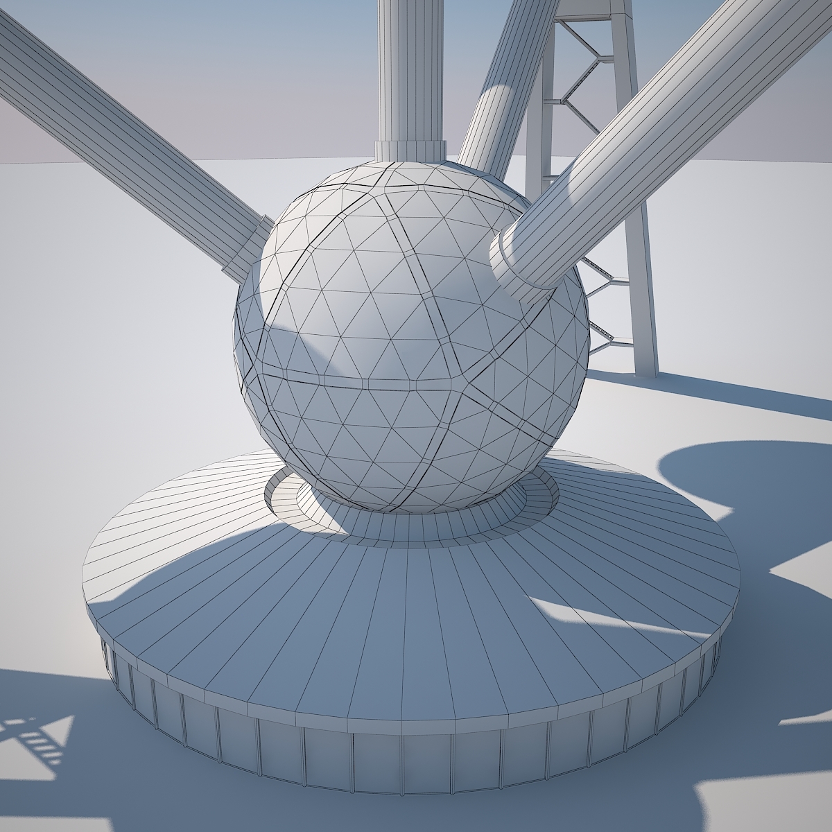 3d model of atomium atom