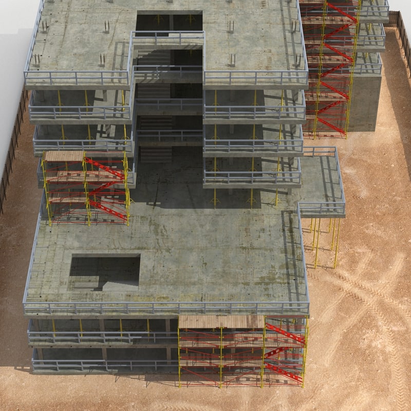 3d building construction model