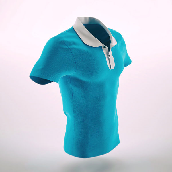 3d obj polo shirt