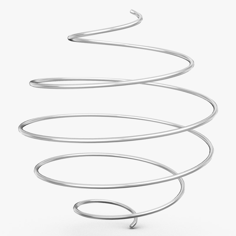 3d model of metal spiral