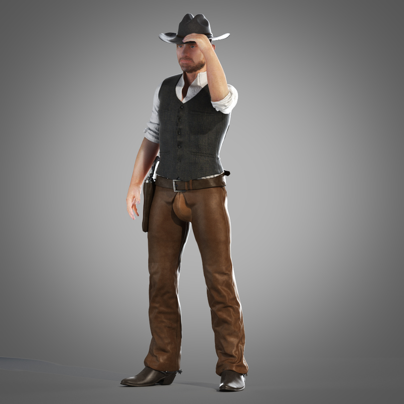 3d cowboy rig model