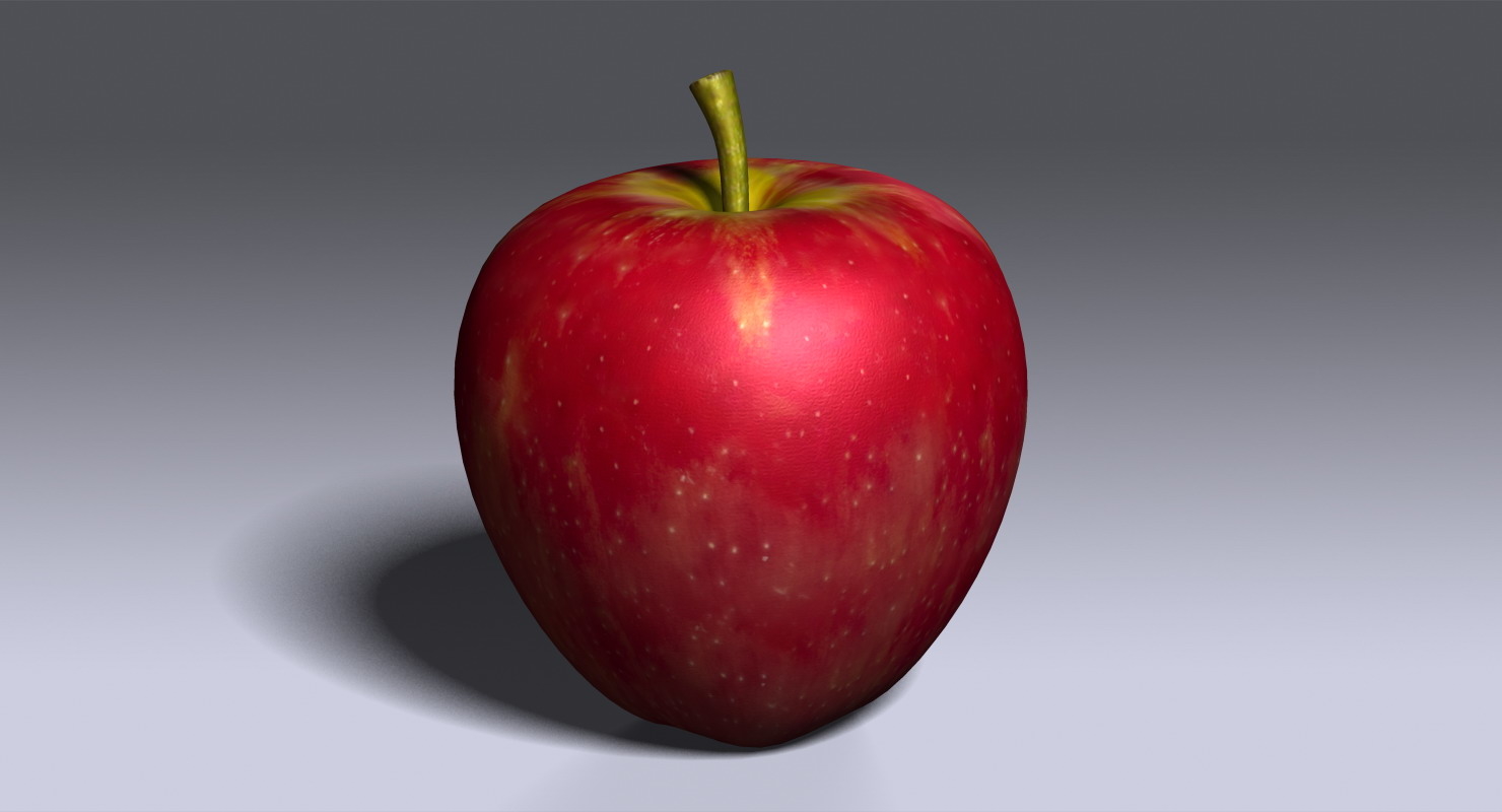 3d apple cartoon model