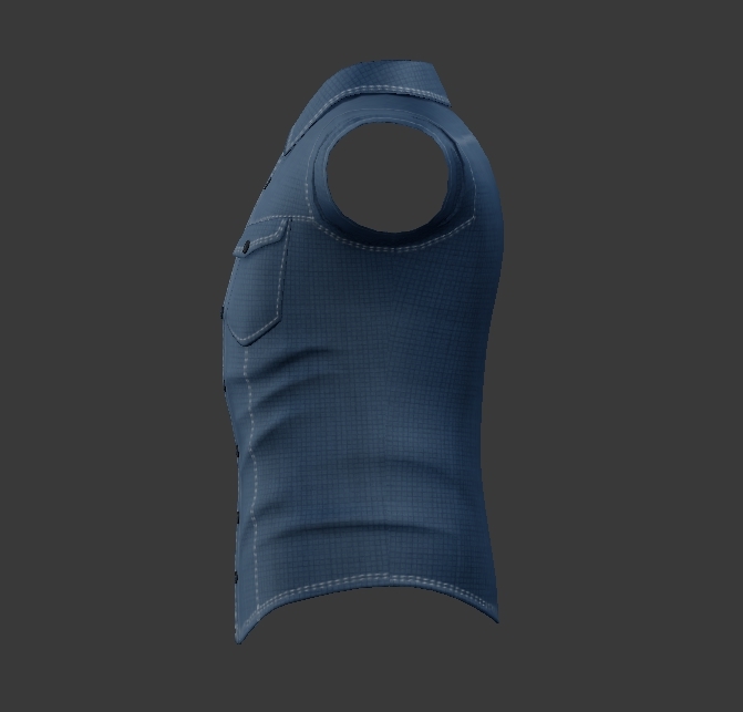 male denim shirt 3ds