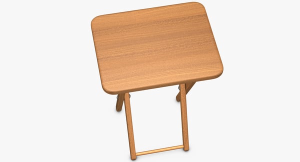 wood folding table 3d 3ds